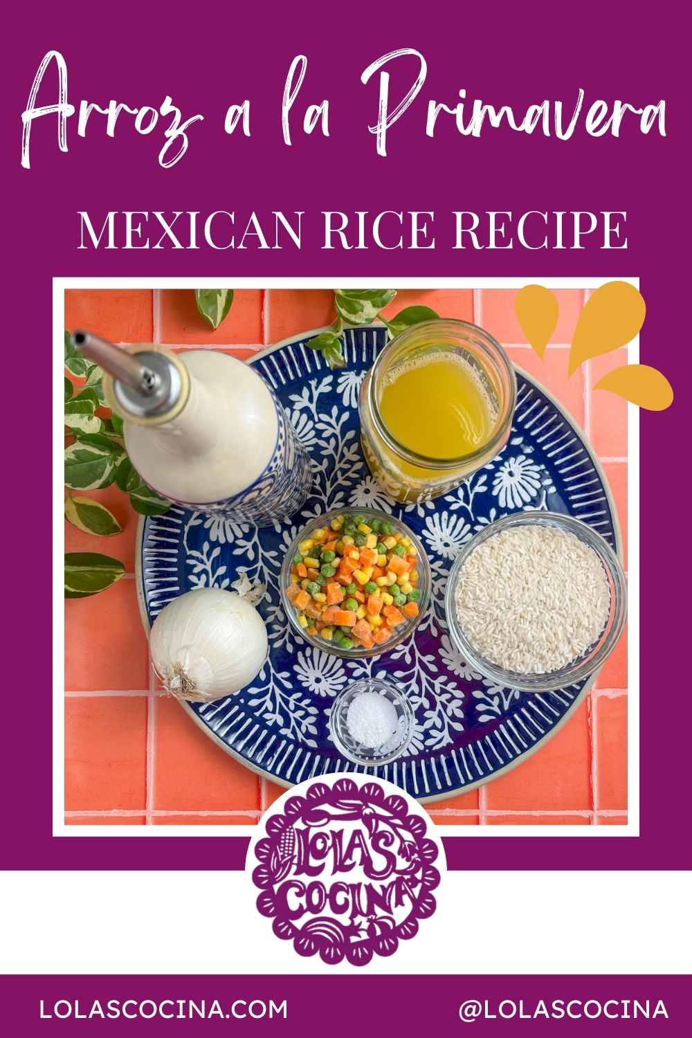 Arroz a la Primavera (Mexican White Rice with Vegetables)