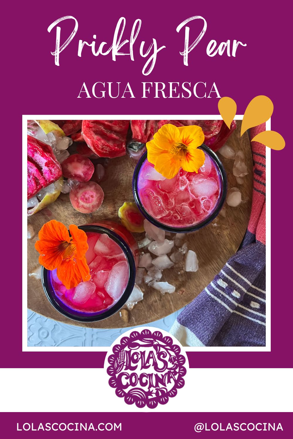 Hot Pink Agua de Tuna (Prickly Pear Agua Fresca)