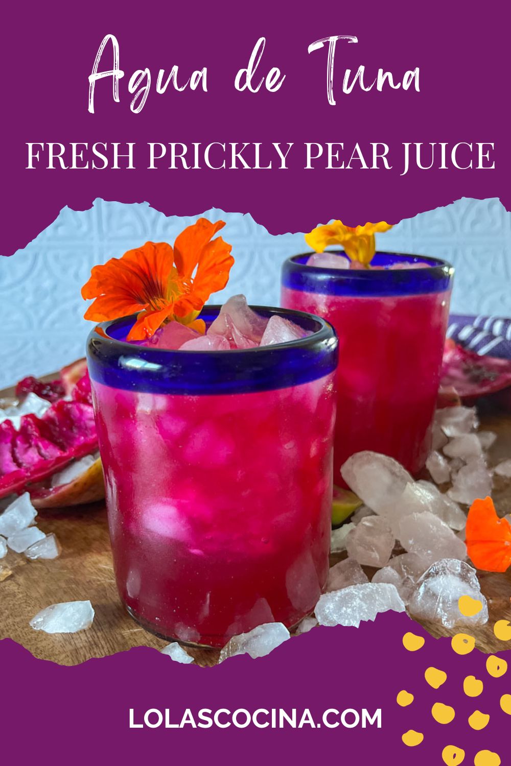 Hot Pink Agua de Tuna (Prickly Pear Agua Fresca)