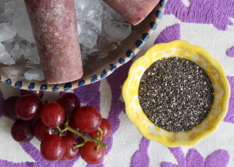 Grape and Chia Protein Paletas - Lola's Cocina