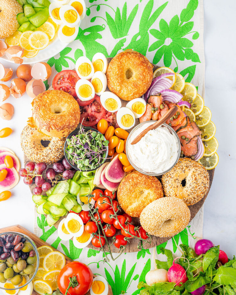 How to Make a Beautiful Bagel Board for a Crowd