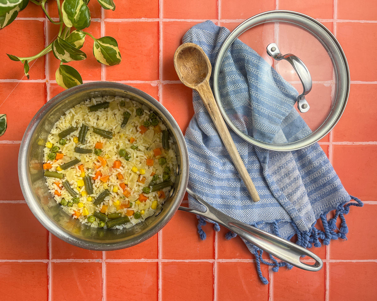Arroz a la Primavera (Mexican White Rice with Vegetables)